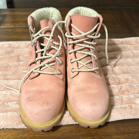 Timberland | Shoes | Pink Timberlands Boots Size 5m | Poshmark